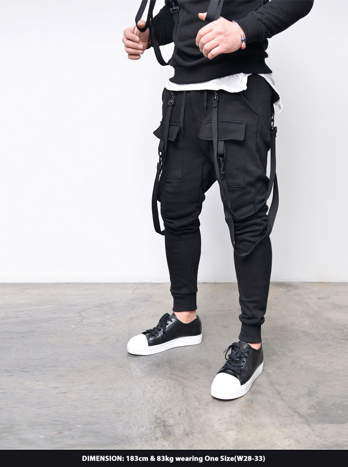 Bottoms :: Sweatpants :: Double Strap Cargo Baggy Jogger-Sweatpants 275 ...