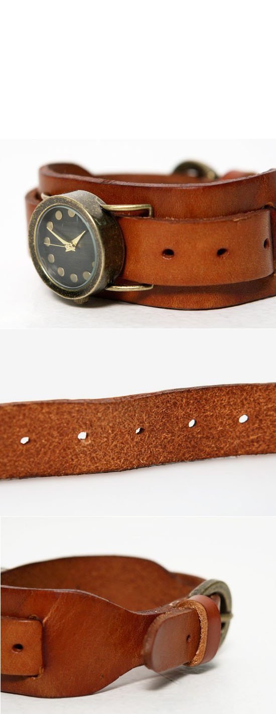 Accessories :: Watches :: Leather Dual Strap Cuffs Watch-Watch 30 ...