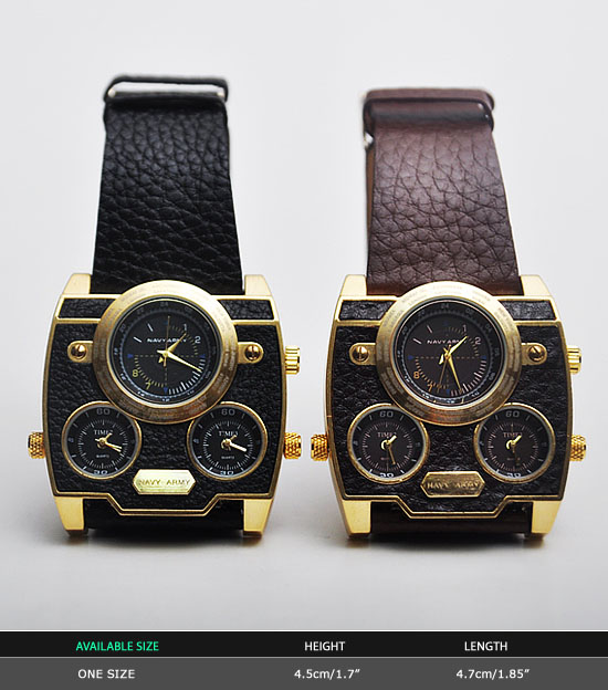 Accessories :: Watches :: Oversized Retro Gold Frame-Watch 34 - GUYLOOK ...