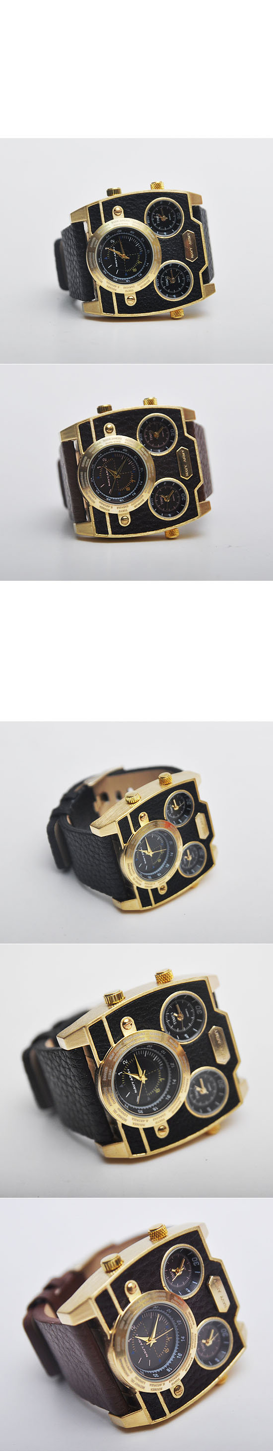 Accessories :: Watches :: Oversized Retro Gold Frame-Watch 34 - GUYLOOK ...