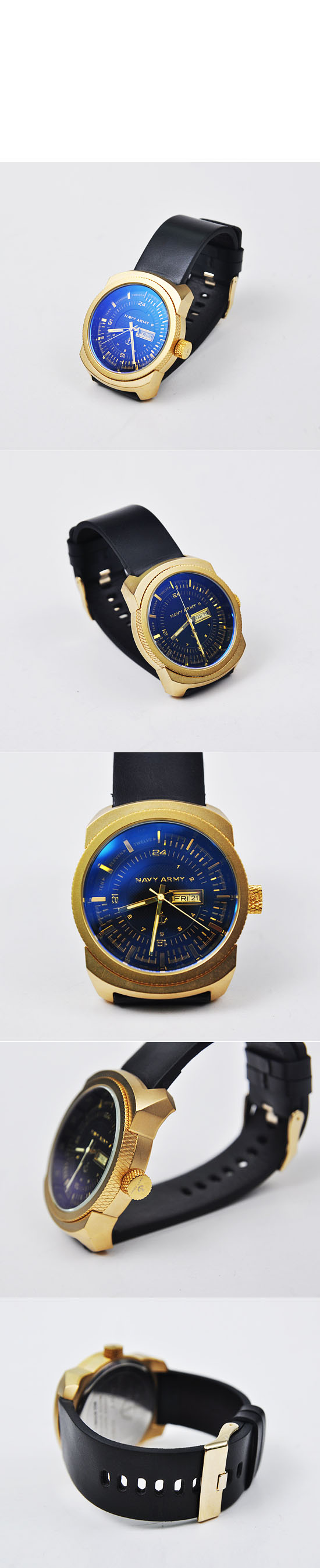 Accessories :: Watches :: Sporty-Lux Big Gold Frame -Watch 39 - GUYLOOK ...